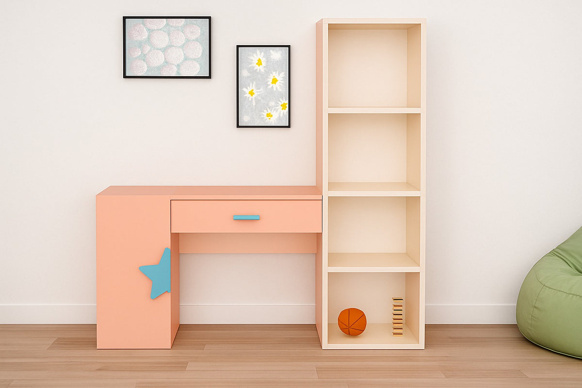 Kids Study Table with Bookshelf| MDF and Laminate finish – Kidospark