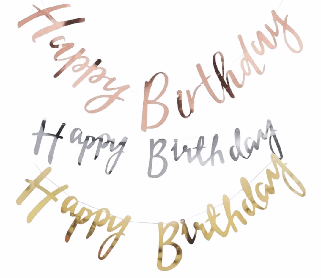 Happy Birthday Metallic banner – Kidospark