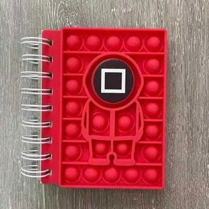 Notebook pop it red small squid game – Kidospark