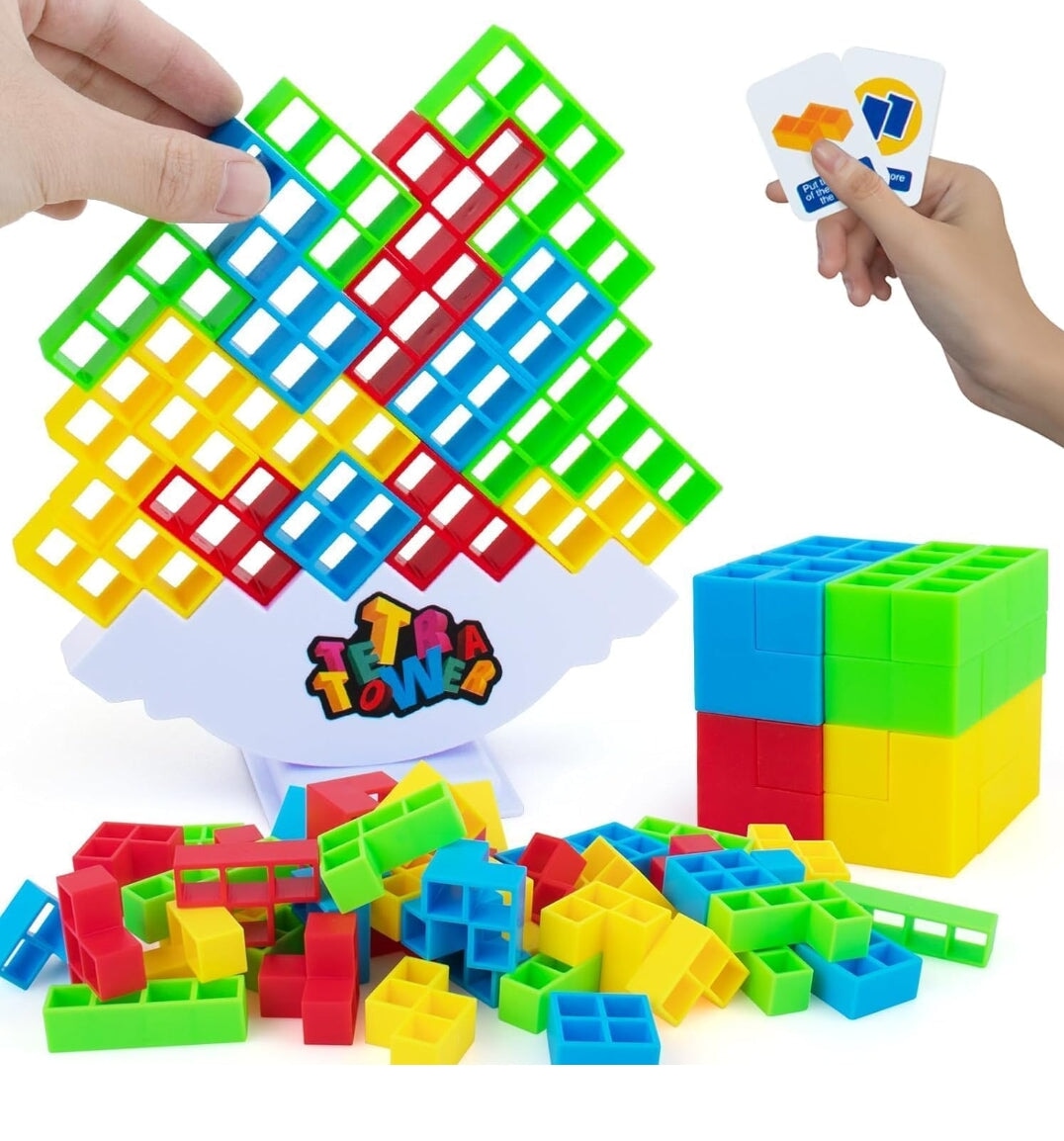 Tetra Tower: A STEM Balancing Block Game for Developing Minds ( 32 Pie ...